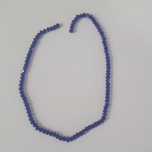Rondelle | Jewelry | 8 Strand Of Very Pretty Cobalt Blue Color Glass ...